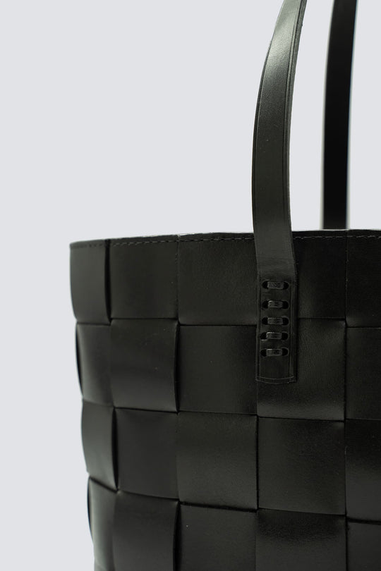 Dragon Diffusion - Japan Tote Black Woven Leather Bag