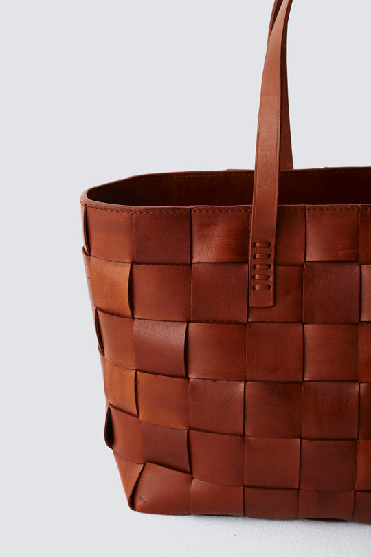 Dragon Diffusion - Japan Tote Tan Woven Leather Bag